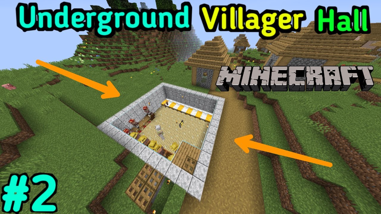 I made underground villager hall in Minecraft | Minecraft Survival ...