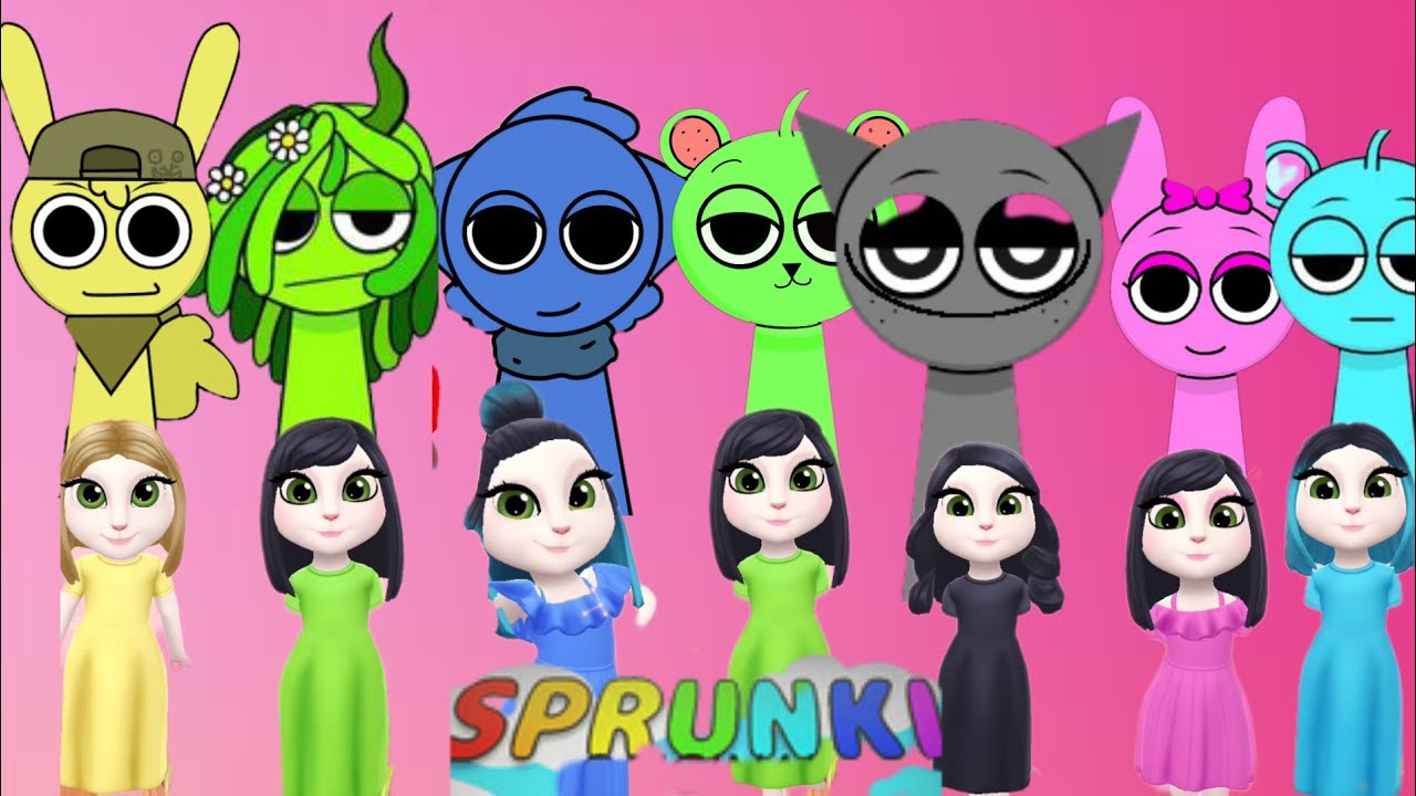 Sprunki🌈|| My Talking Angela 2||Gameplay||Cosplay - YouTube