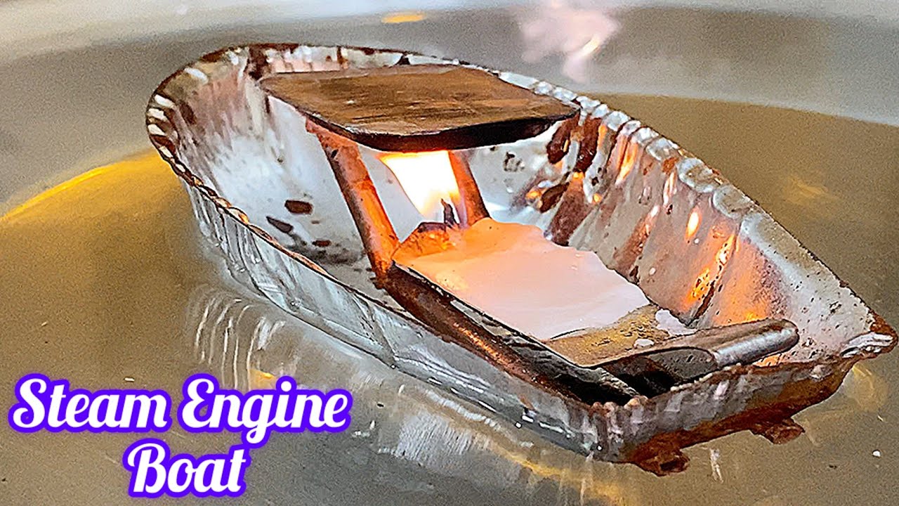 Vintage Steam Engine Boat With Robotic Fish Floating | Review - YouTube