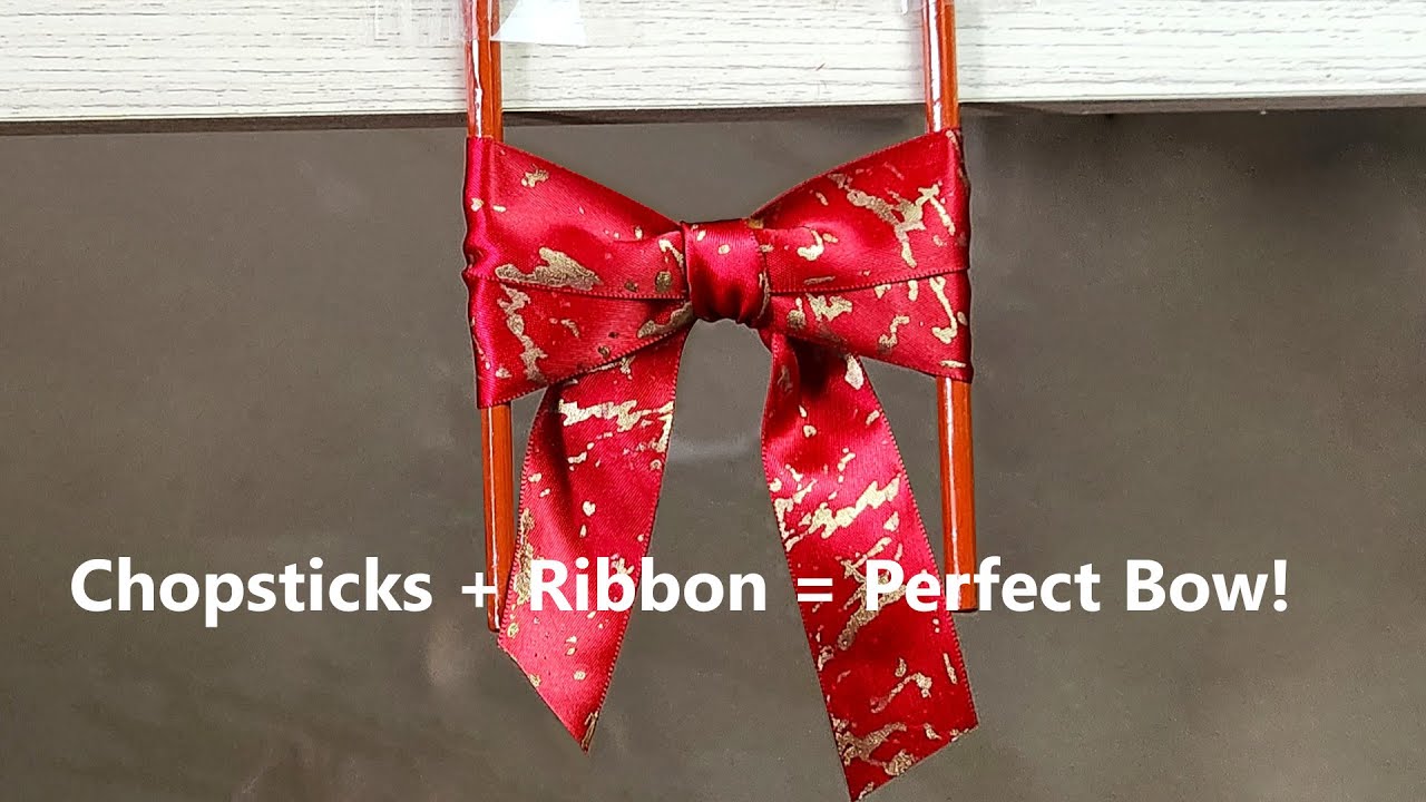 Tie a Perfect Ribbon Bow Using Chopsticks – Quick & Easy - YouTube