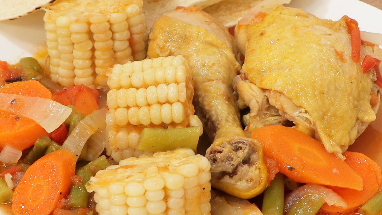 Exquisito pollo guisado con elote - YouTube