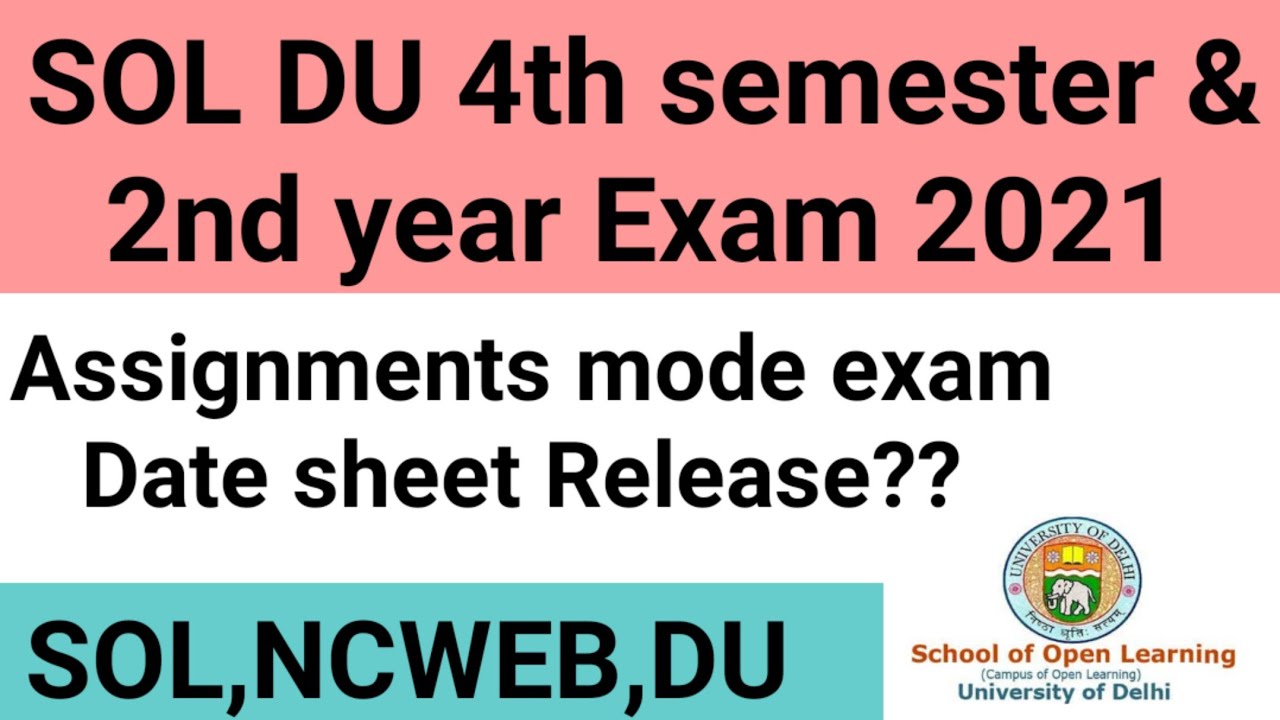 SOL : 2nd year & 4th semester exam date sheet release?? - YouTube
