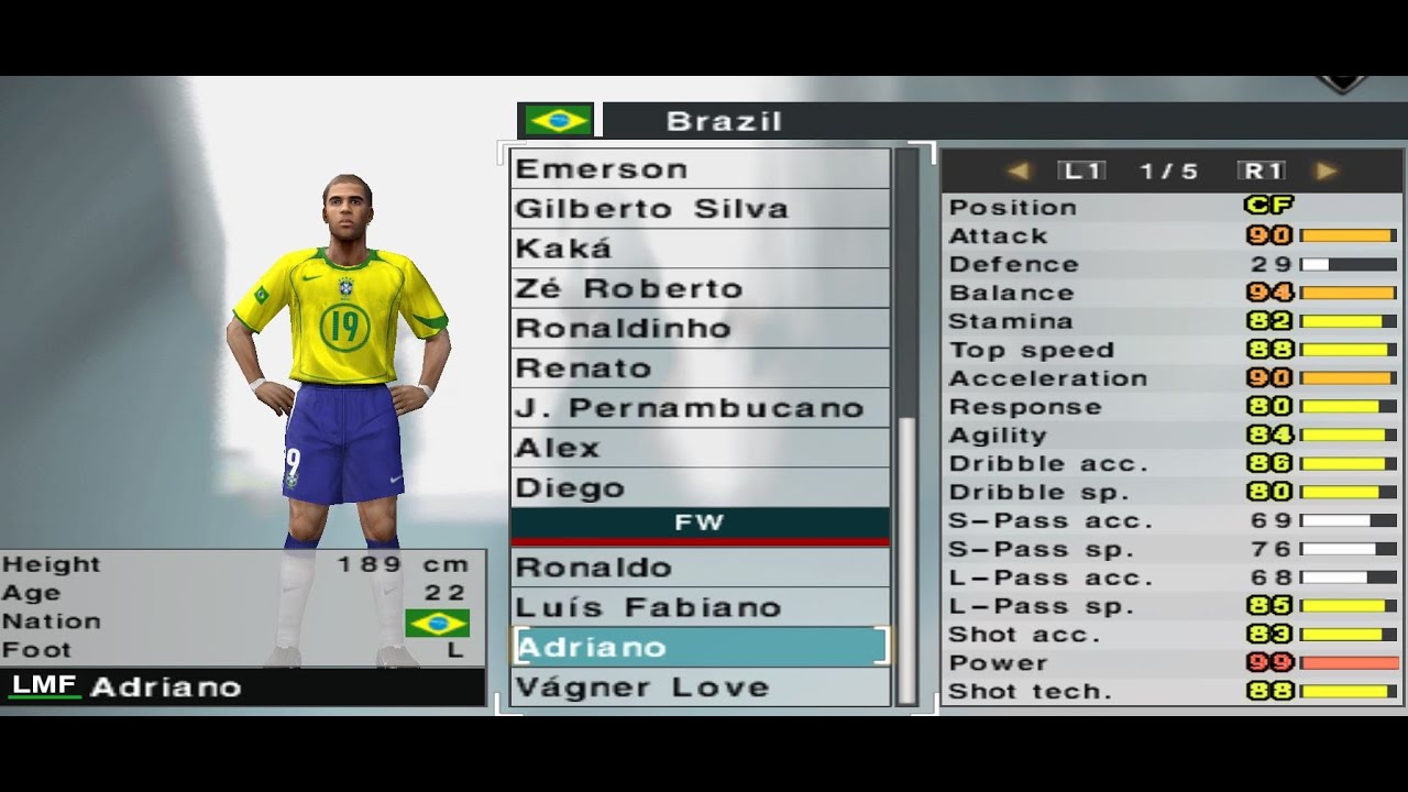 PES 4 (Winning Eleven 8) Master League Gameplay - Season 1 ! #Adriano # ...