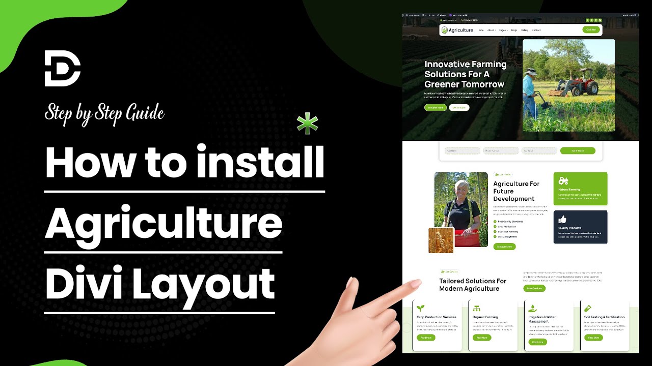 How to Install the Agriculture Divi Layout - YouTube