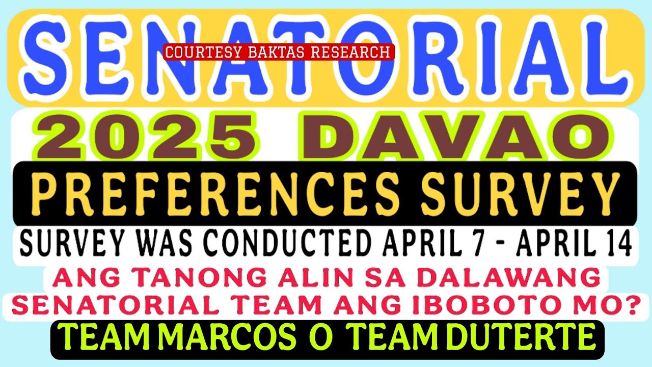 SENATORIAL 2025 DAVAO VOTERS PREFERENCES #dds #duterte #news #smni # ...