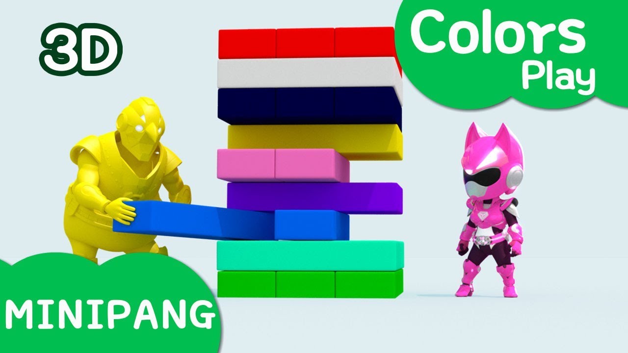 Learn colors with Miniforce | Colors Play | Color Jenga Game | Mini ...
