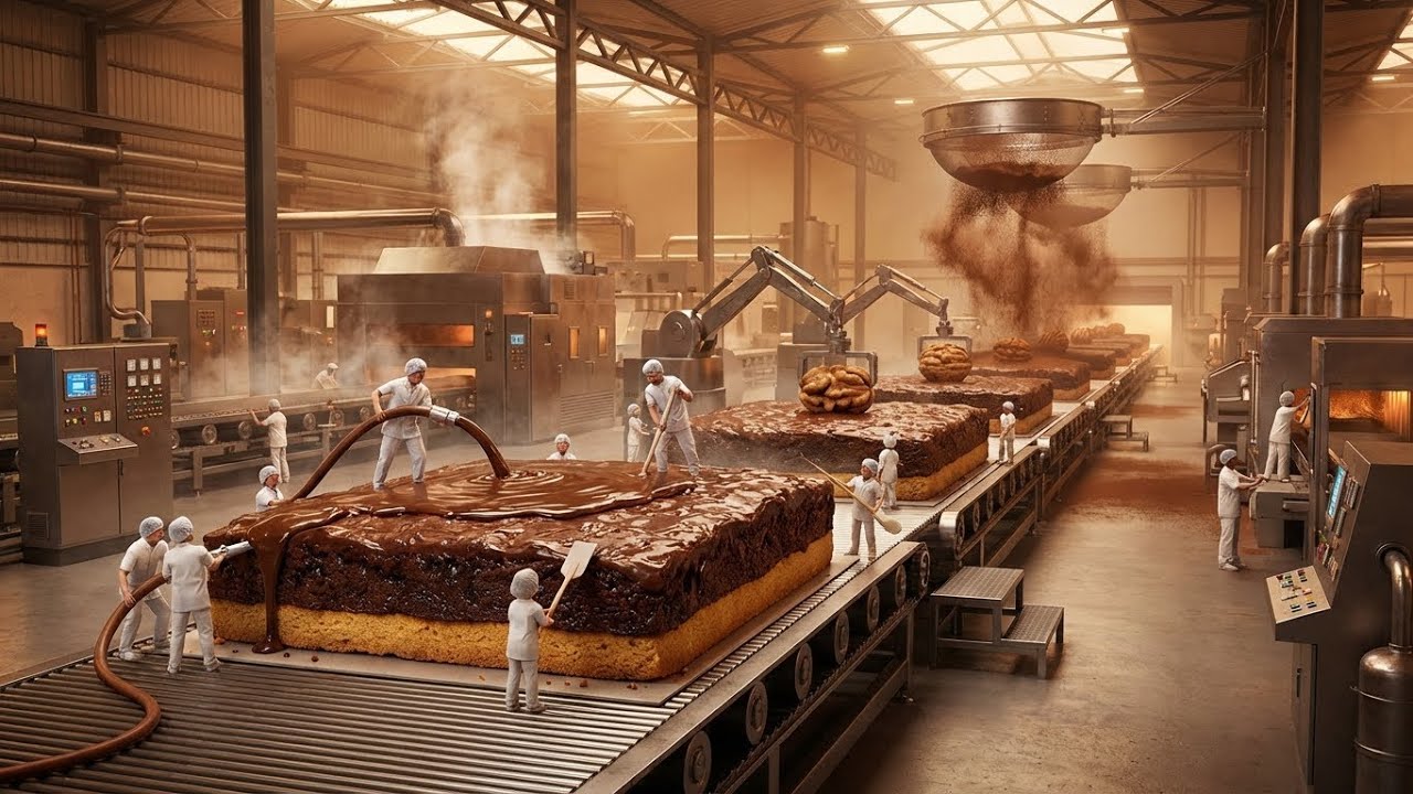 Inside a Biscuit Brownie Food Factory | From Raw Dough to Biscuit-Style ...