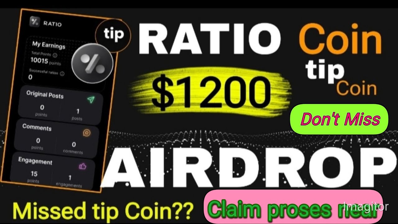 Free Tip Coin Airdrop Claim || New RatioCrypto Airdrop ||| Ratio Coin ...