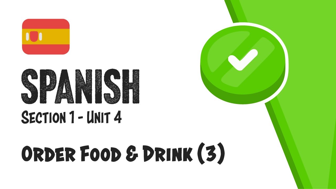 15 Learn Spanish - S1U4L3: Order Food & Drink - Duolingo - YouTube