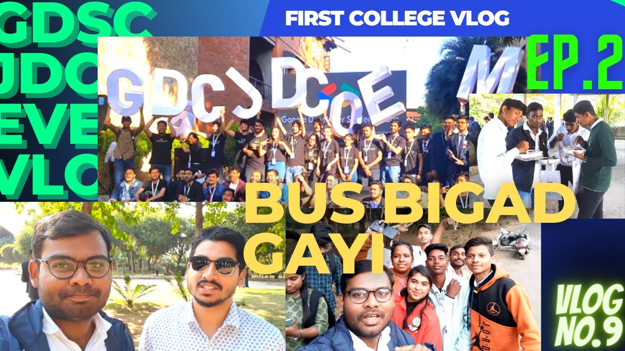 FIRST VLOG AT COLLEGE ! THE GDSC JDCOEM EVENT ! | EPISODE NO. 2 | NAGPUR |VLOG NO.9 - YouTube