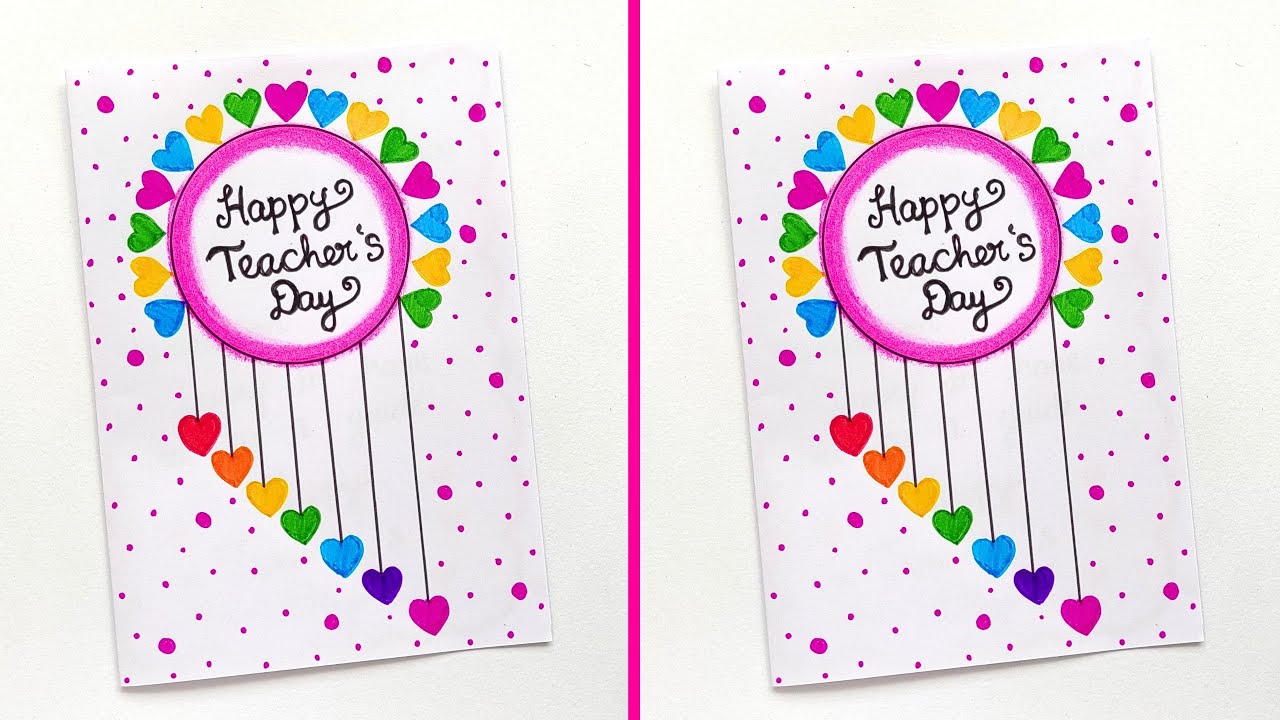 Teachers day card from White Paper | Teachers day Greeting Card | Happy ...