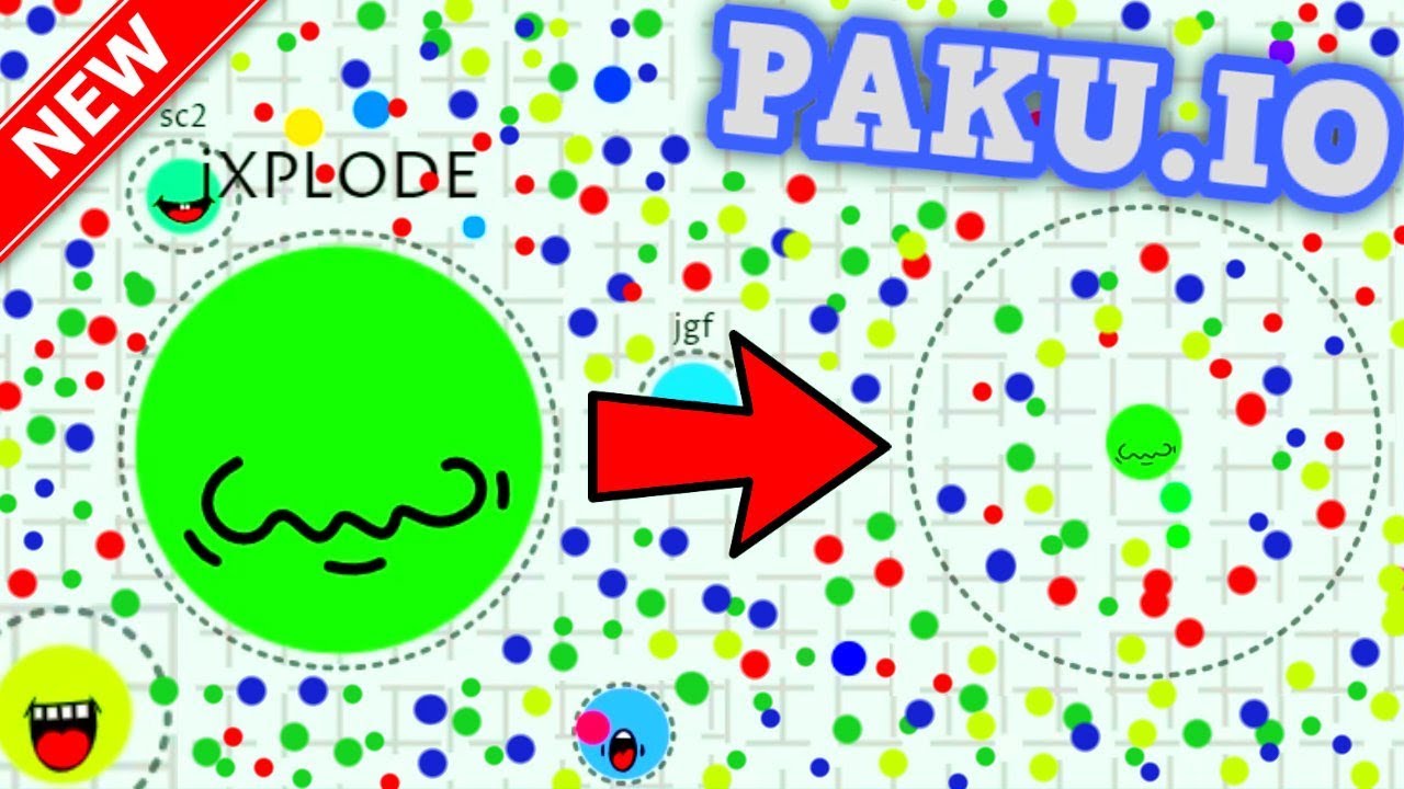 PAKU.IO WORLD RECORD BIGGEST BLOB!! // Best New .IO Game (Like Agar.io ...