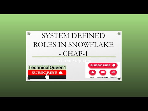 System Defined Roles In Snowflake Chapter -1 || Snowflake Roles @Technicalqueen01 - YouTube