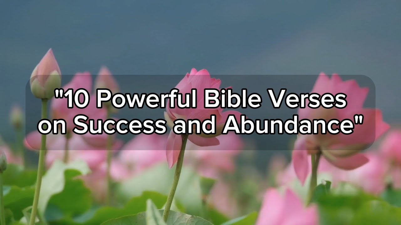 Bible Verses For Success in Life,, Scriptures That Unlock Prosperous ...