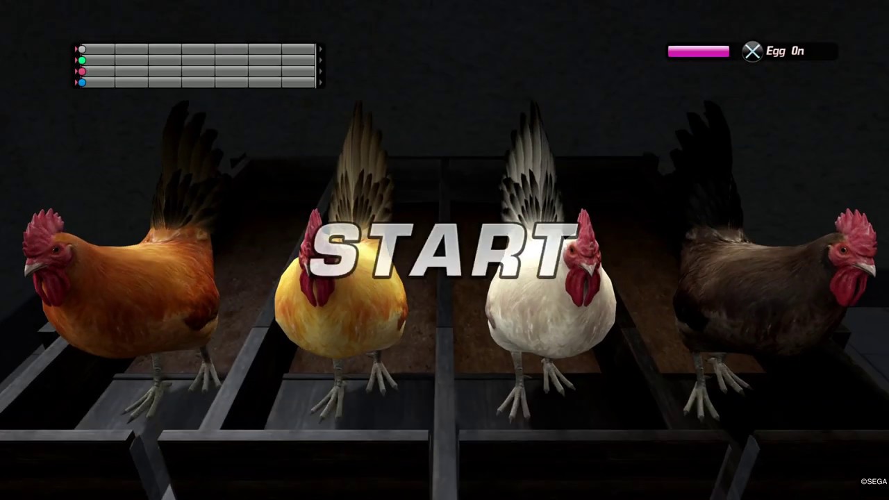 YAKUZA 5 an actual chicken race - YouTube