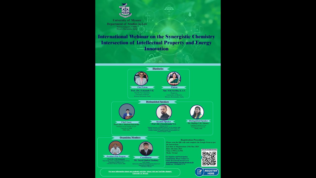 International Webinar on the Synergistic Chemistry Intersection of IPR ...