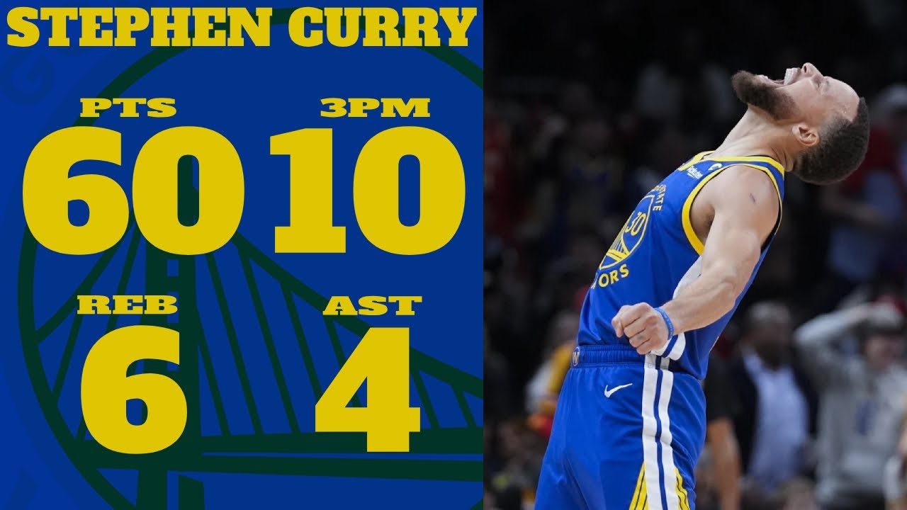 Stephen Curry 60 Pts, 10 Threes vs Hawks Feb. 3, 2024 #stephencurry # ...