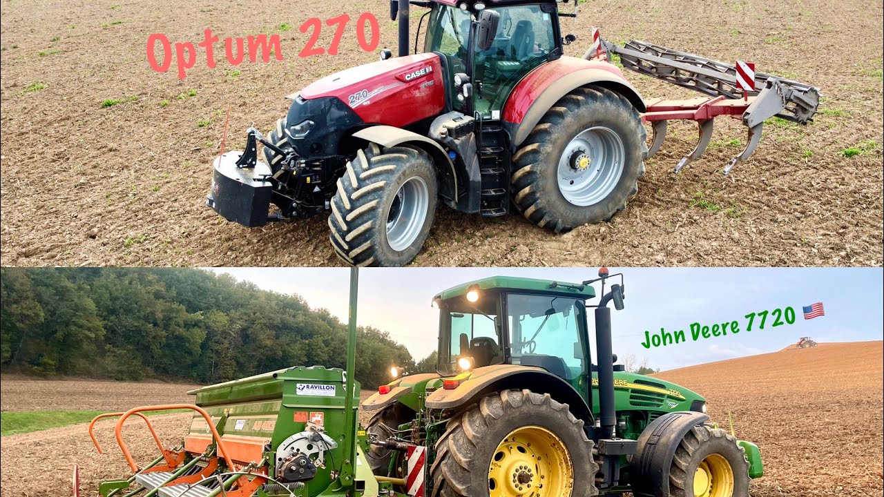 Semis de blés 2022 avec deux magnifique ensemble 🚜. 🟢7720 🔴270 - YouTube