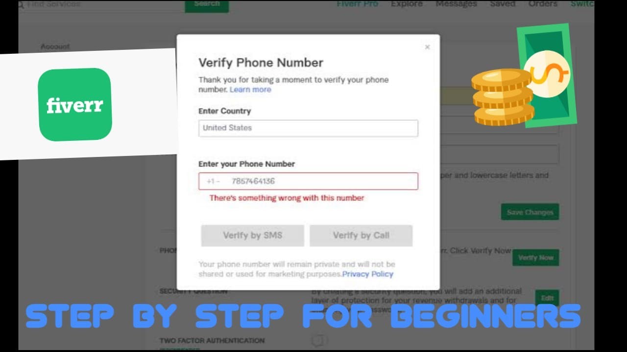 How To Fix Phone Number Verification In Fiverr|Easy Trick|100% Work ...