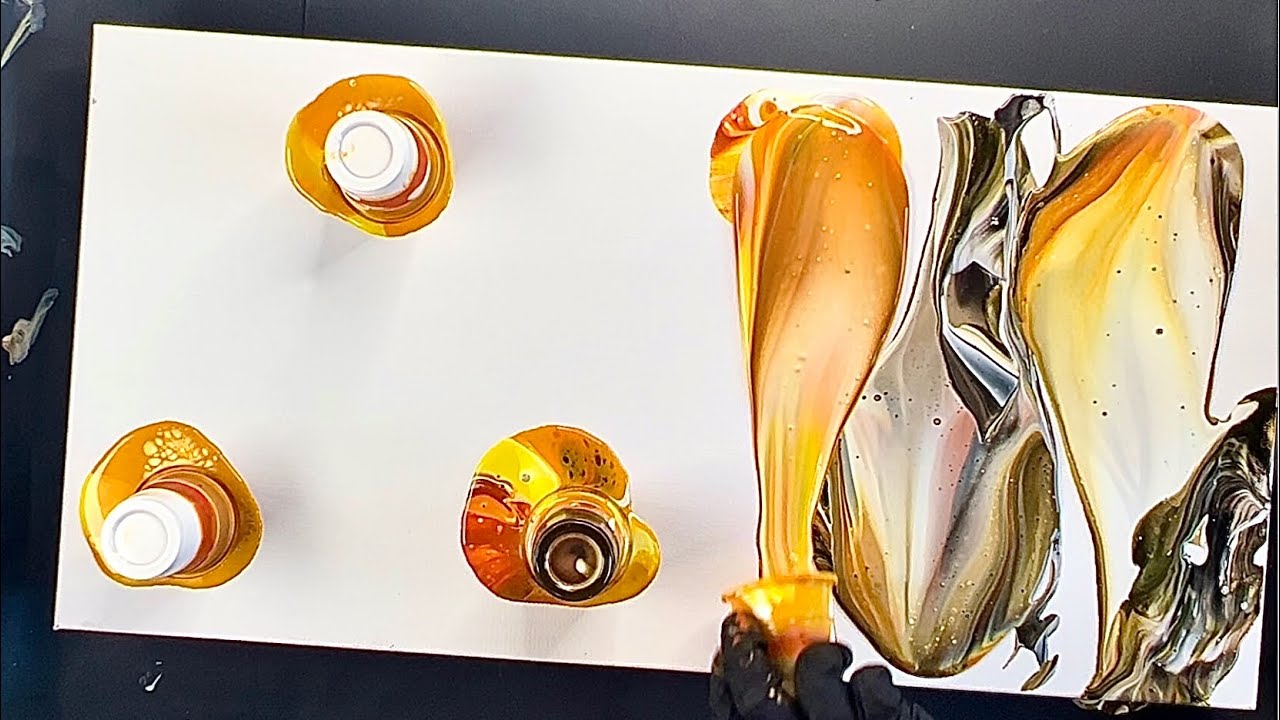 Sunset Bloom Acrylic Pour - SIX FLIP CUPS Acrylic Pouring Fluid Art ...