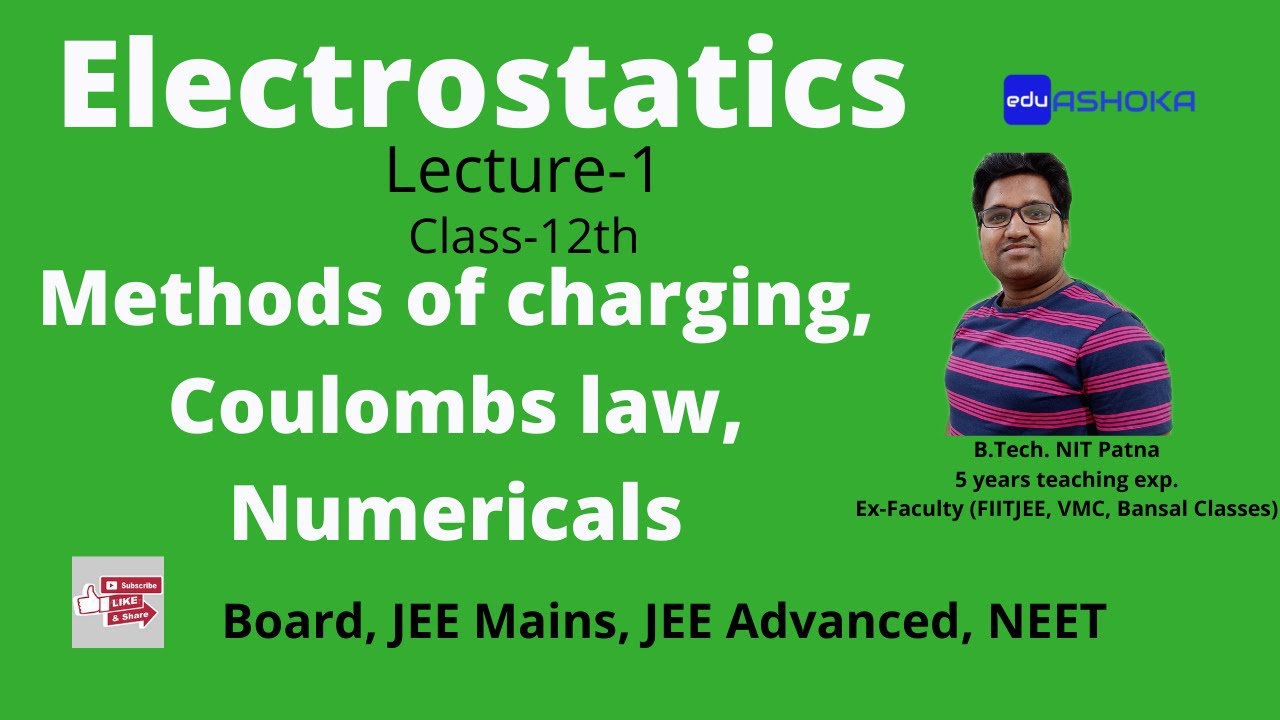 Electrostatics lecture-1 | Class-12th | For Board | JEE Mains | JEE ...