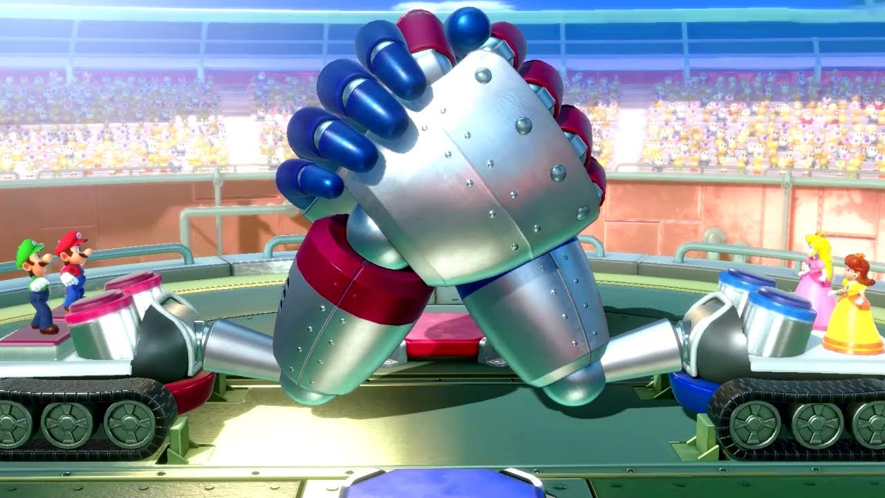 Mario & Luigi Arm Wrestle Peach & Daisy - Super Mario Party Jamboree ...