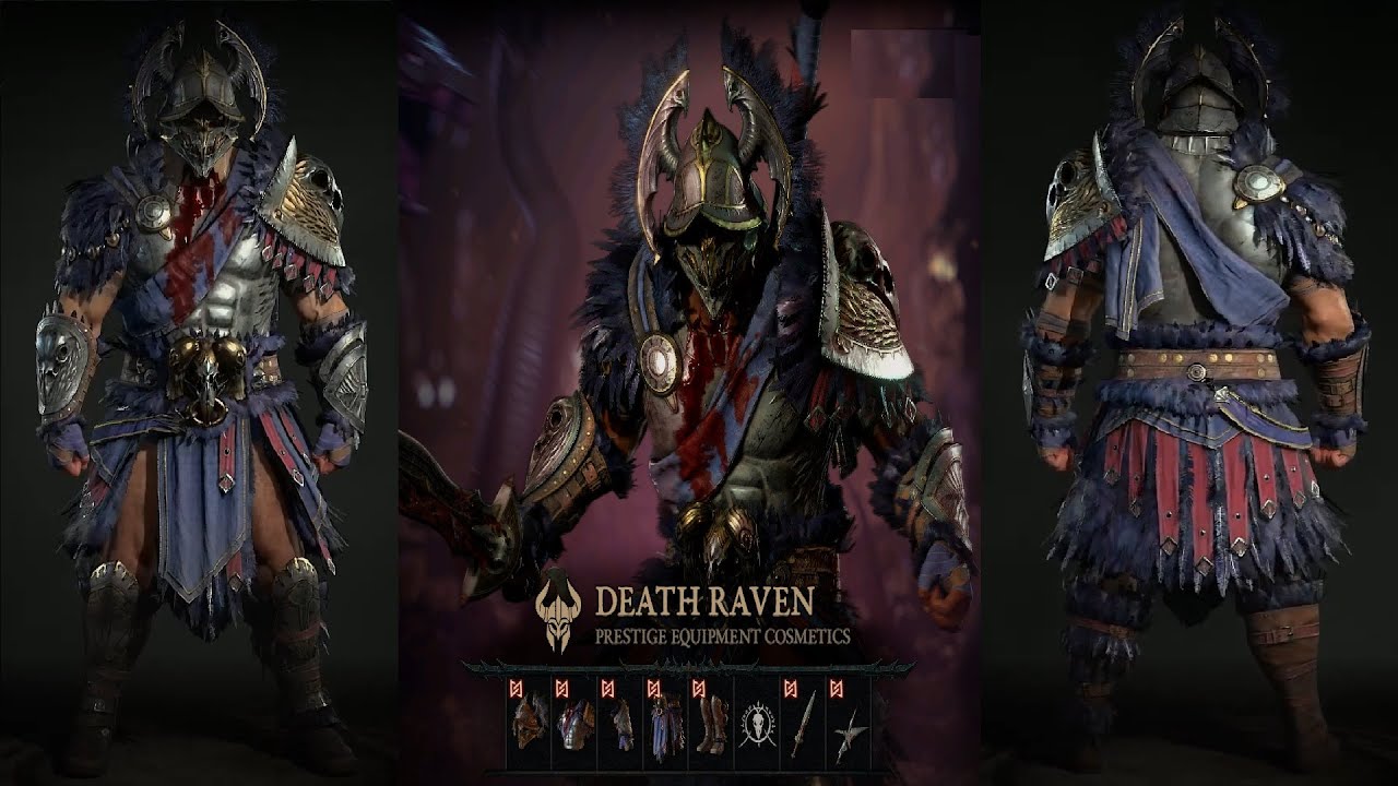Barbarian Armor Death Raven! | Diablo 4 Transmog Showcase! - YouTube