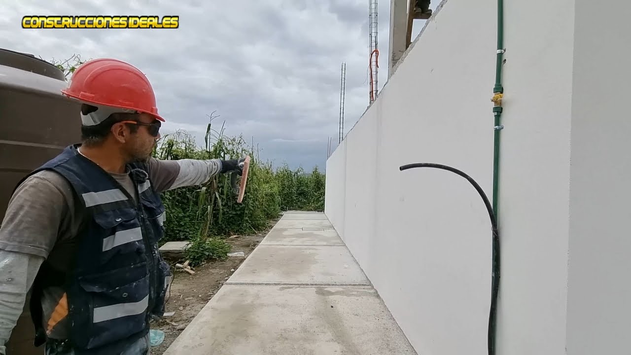 Como Aplicar Estuco en Muro Exterior | CONSTRUCCIONES IDEALES - YouTube