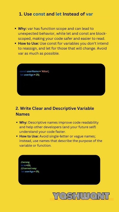 LET & CONST vs VAR: Write Better JavaScript Code! #JavaScript #CodingBestPractices #LETvsVAR # ...