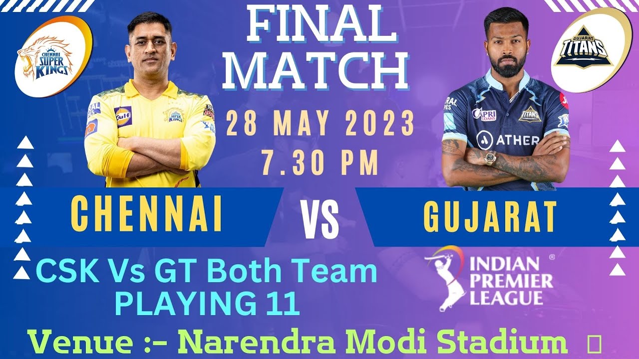 IPL 2023 Final Match | CSK vs GT Final Match 2023 | Chennai vs Gujarat ...