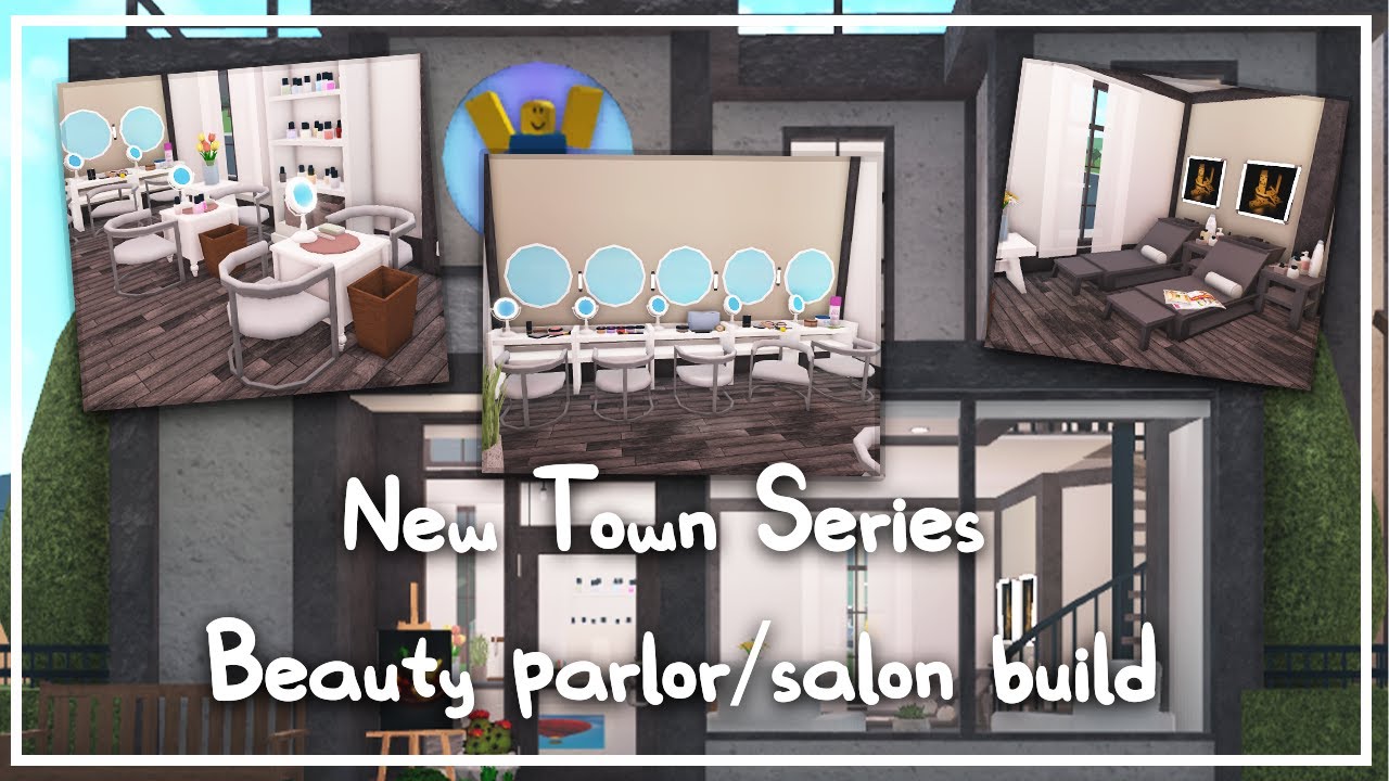 New Town Series | Beauty Parlor/salon Build | Town Build | Welcome to bloxburg Ep. 6 - YouTube