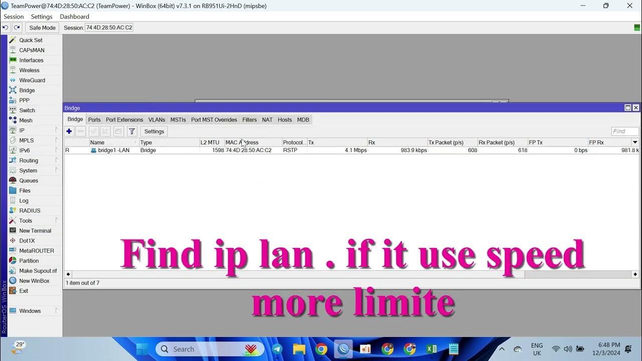 How to limit speed for each user in Mikrotik Router - YouTube