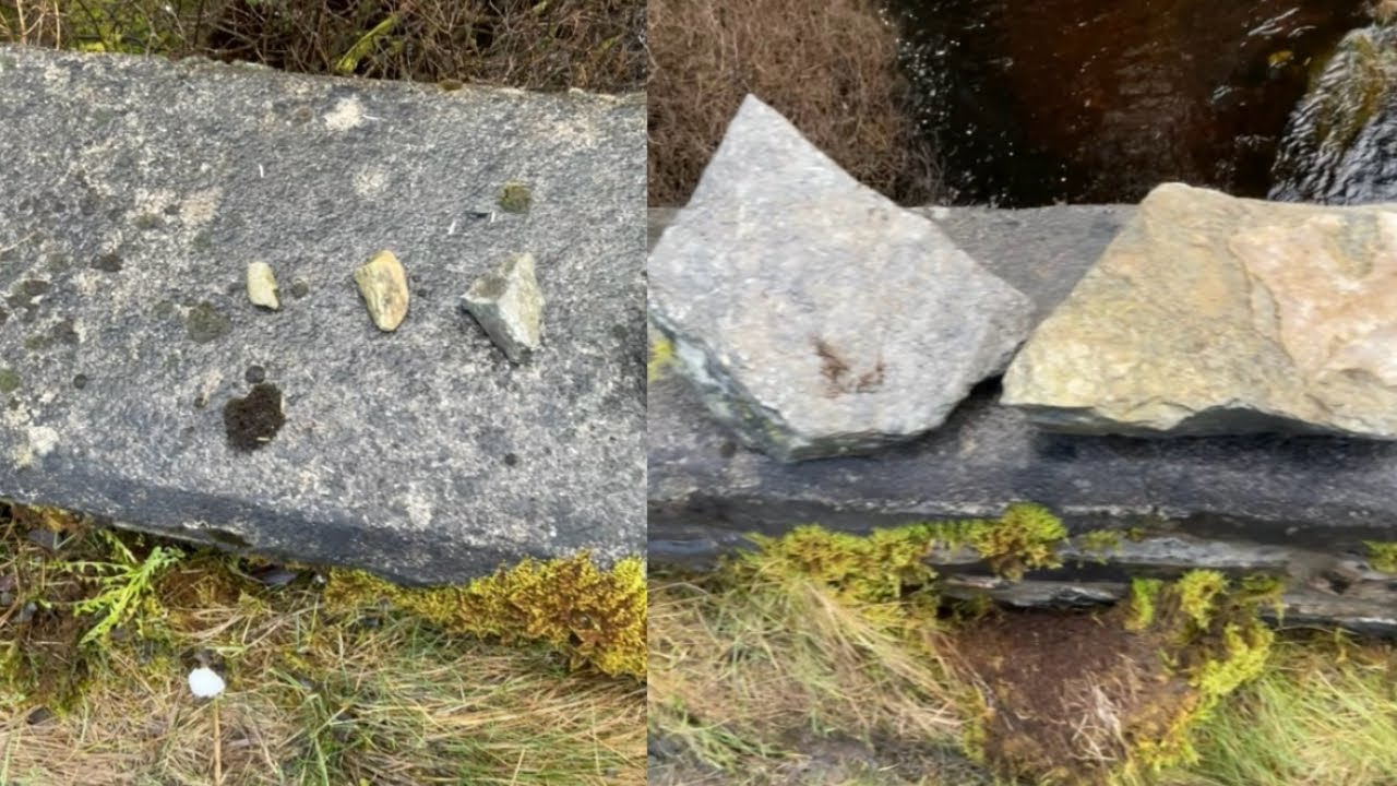 Throwing Rocks Off A Bridge But The Rocks Get Gradually Larger - YouTube