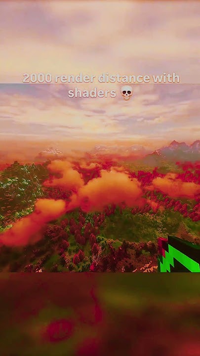 2000 render distance with shaders #minecraft - YouTube