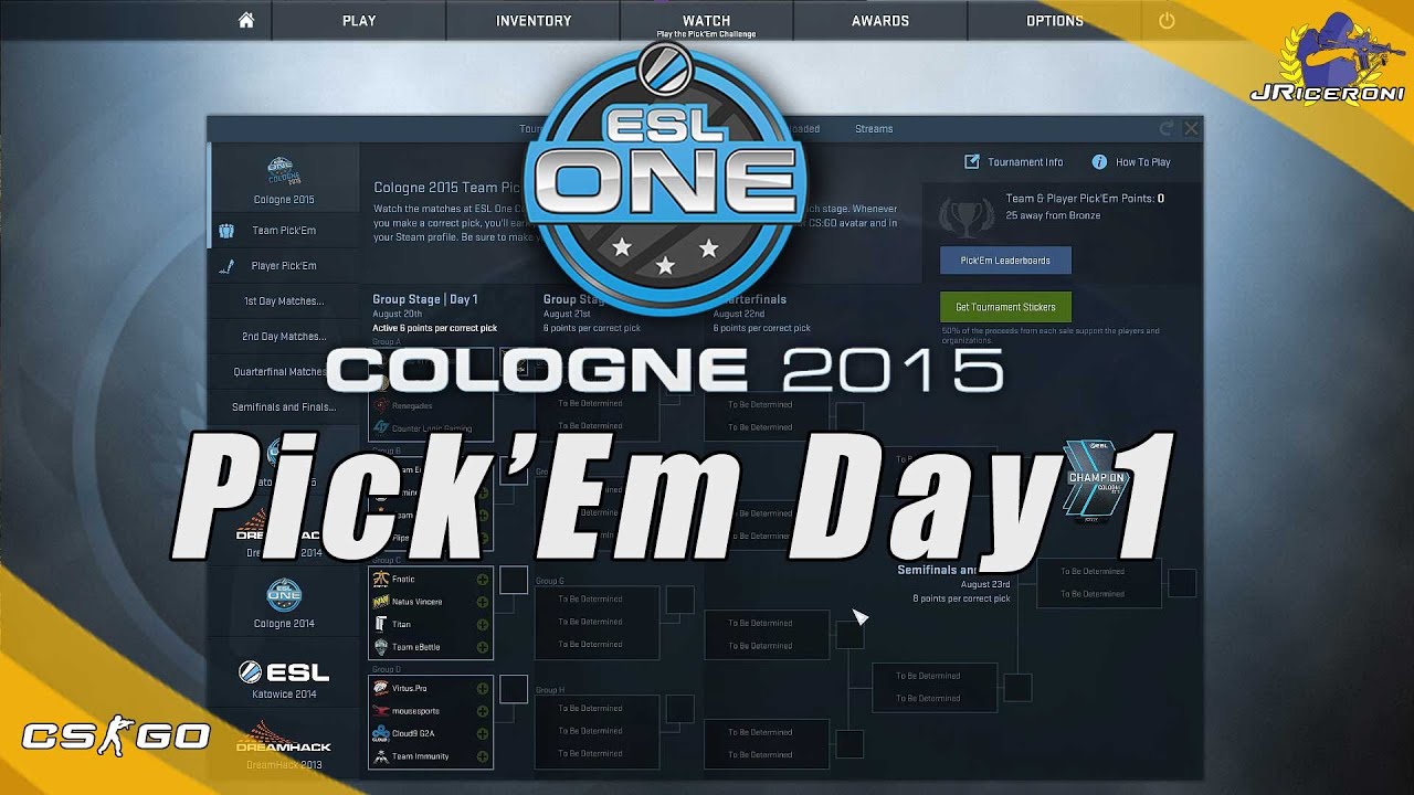 CS:GO | Cologne 2015 Pick'Em Day 1 Predictions - YouTube