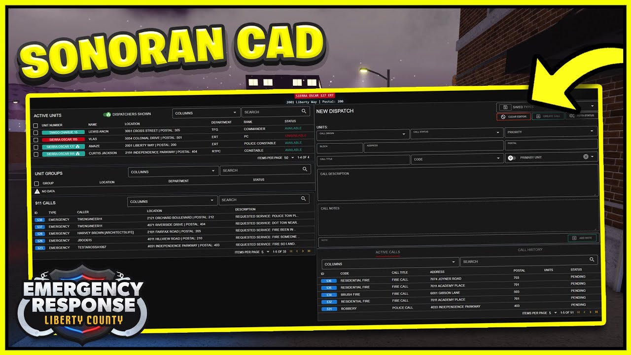 SONORAN CAD FULL OVERVIEW + NEW UPDATE! Emergency Response Liberty County) - YouTube