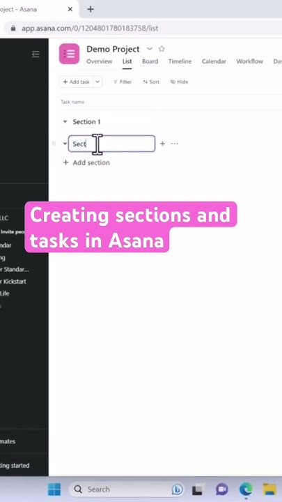 Creating subtasks and tasks in Asana to stay organized. #projectmanagement #asana # ...