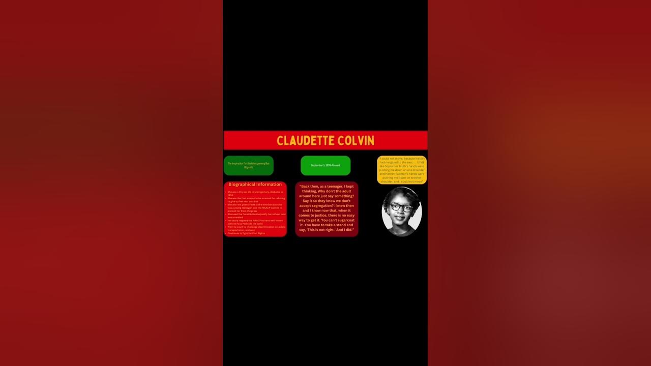 Black History Month: Claudette Colvin - YouTube