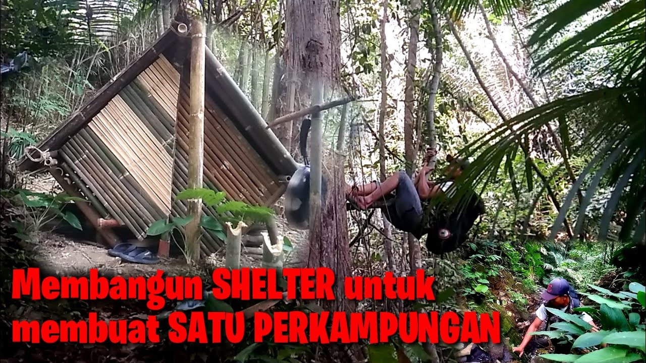 build a classic feel shelter || build a private village / membangun ...