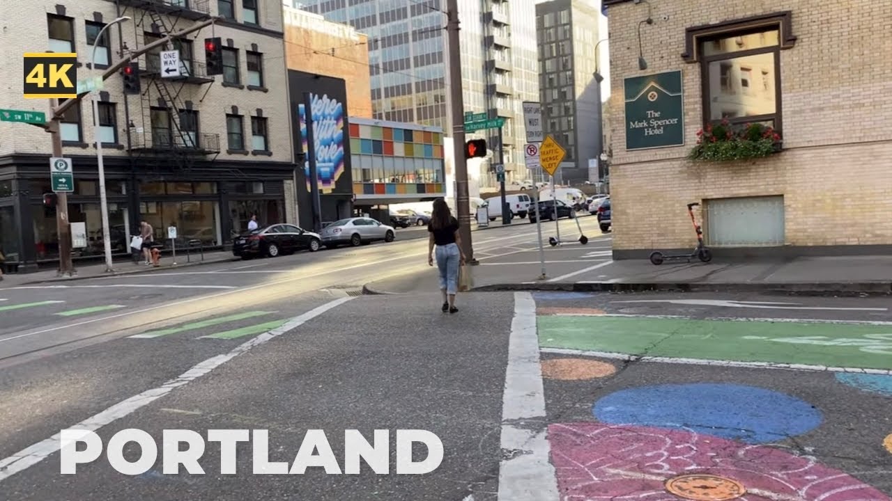[4k] PORTLAND City Walk : Pearl District, Powell's Books, Downtown ...