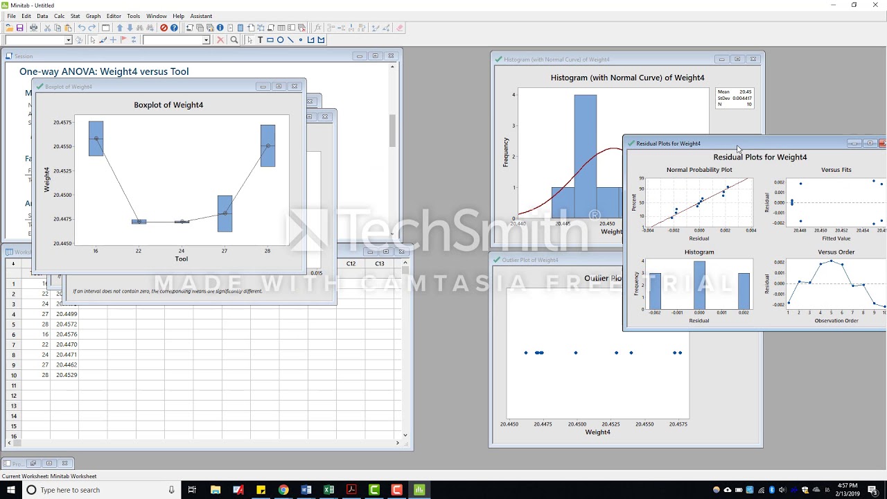 Quick Minitab Q, T, & Z-tests - YouTube