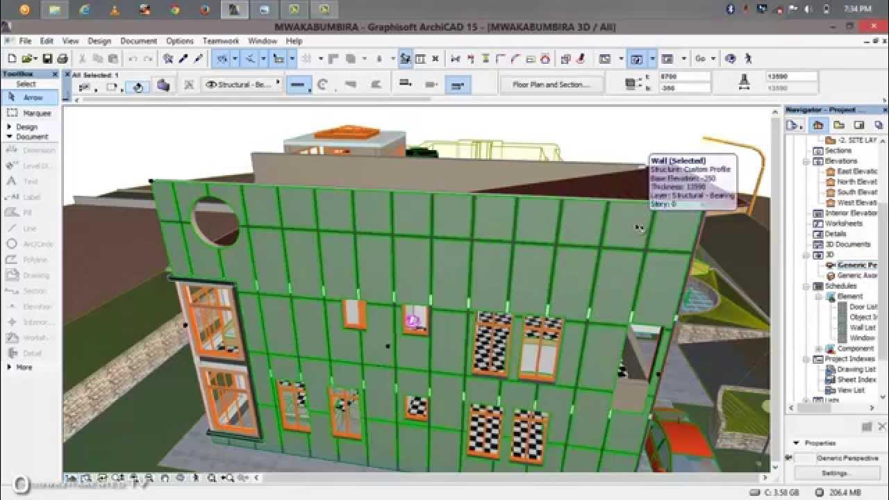 how to create a simple cladding with complex profile in archicad1 - YouTube