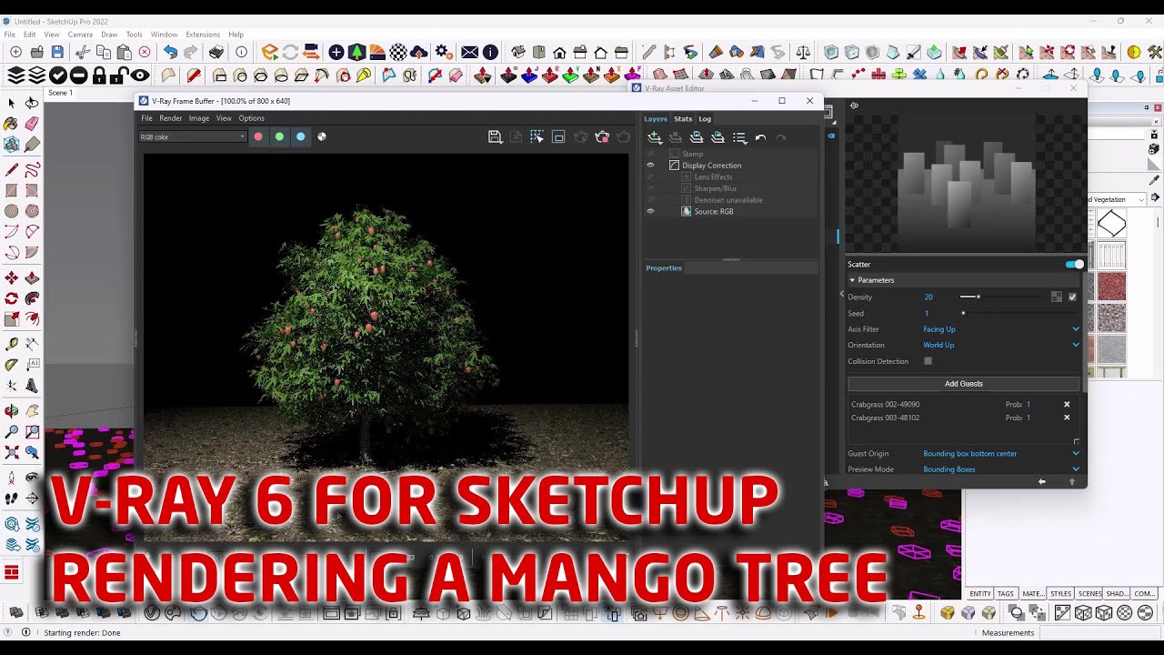 V-RAY FOR SKETCHUP | 21 RENDERING MANGO TREE - YouTube