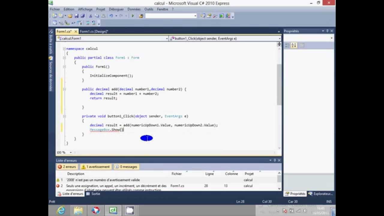 Create Your Own Calculator Tutorial 1 - C Sharp Visual Studio - YouTube