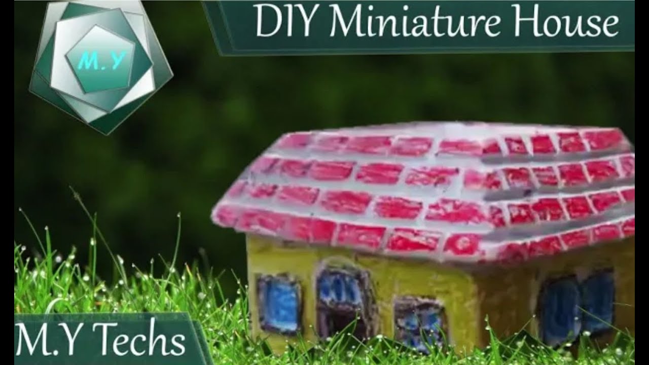 DIY|Miniature Plaster of Paris House - YouTube