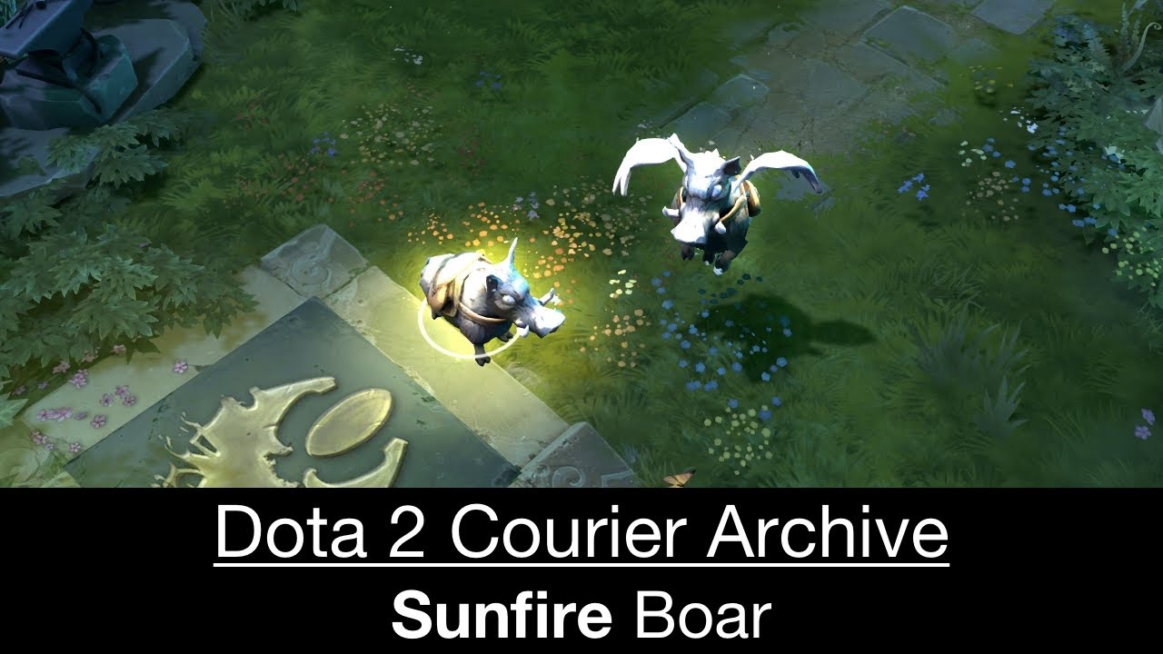 Dota 2 Courier Preview: Unusual Mighty Boar (Sunfire) - YouTube