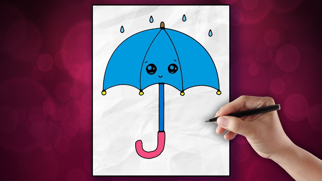 Kawaii - Jak narysować Parasolkę - Rysowanie kawaii krok po kroku - YouTube
