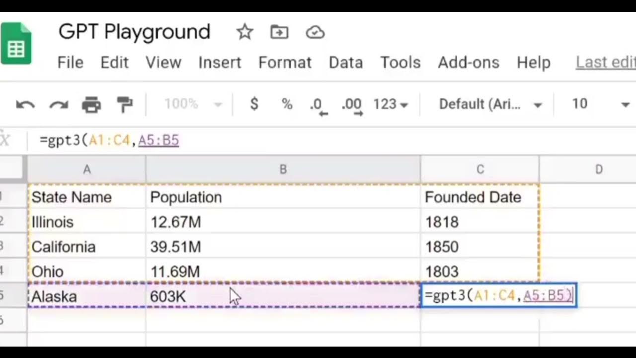 Impressive Excel Function - =GPT3() - YouTube