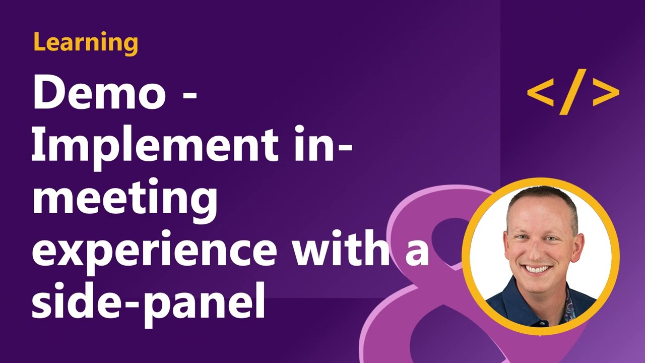 DEMO - Implement in meeting experience with a side panel - YouTube