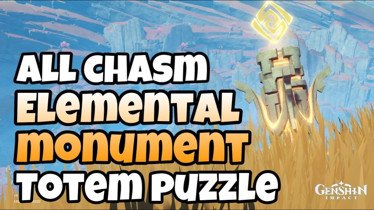 All Chasm Elemental Monument Totems Puzzle Genshin Impact - YouTube